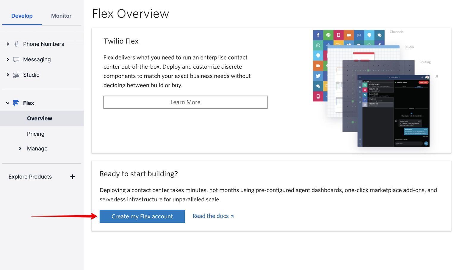 Create A Flex Instance Twilio
