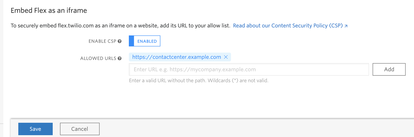 Securely embed Flex as an iframe - Twilio