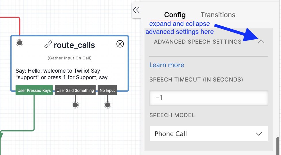 Studio - Gather Input on Call Widget | Twilio