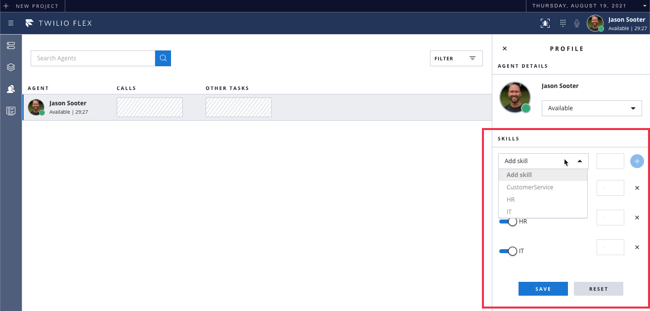Assign skills to your Twilio Flex agents | Twilio