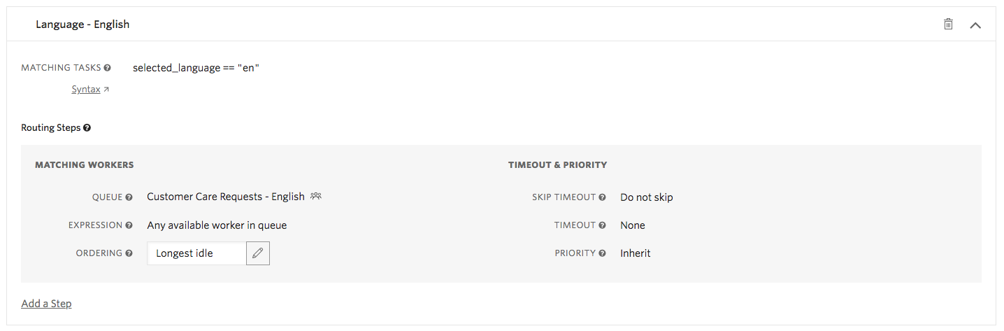 Setting up a TaskRouter Workspace: Add and Configure a Workflow | Twilio