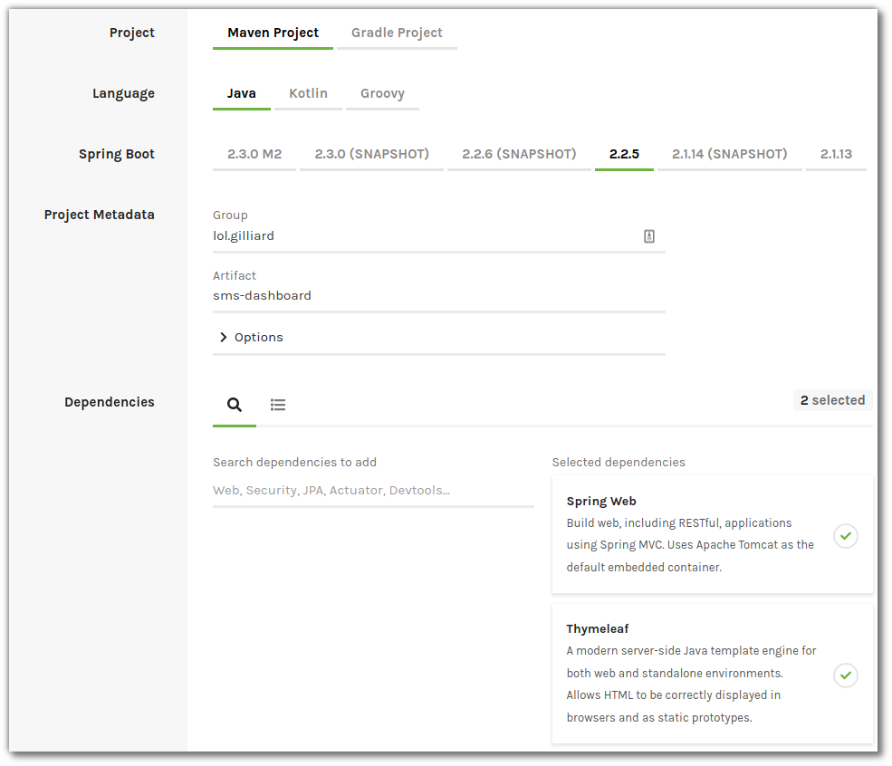Creating an SMS dashboard in Java with Spring Boot | LaptrinhX