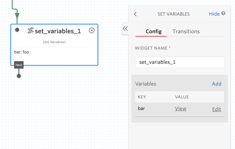 Studio - Set Variables Widget | Twilio
